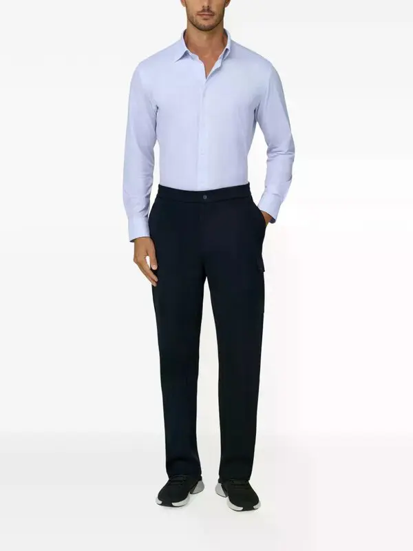 Boggi Milano Polo Shirt Checked Japanese Jersey Regular Fit