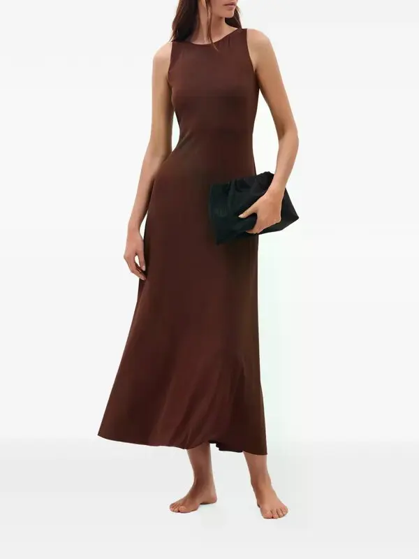 ERES Sculpture Open-back Maxi Dress - Brown