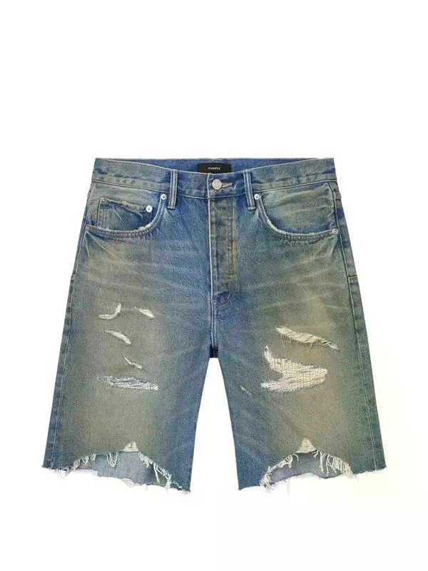 PURPLE BRAND Distressed P059 Shorts - Blue