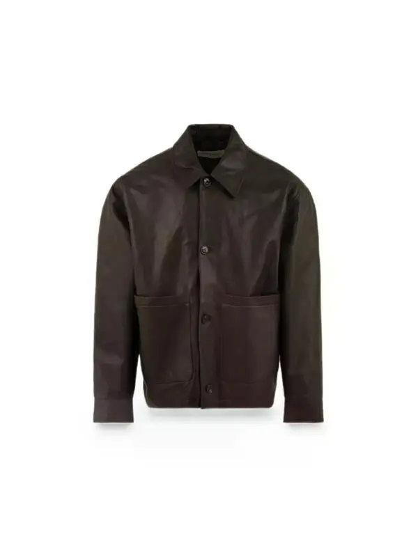 AMARANTO Long-sleeve Leather Jacket