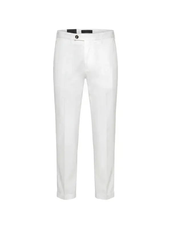 MICHAEL COAL Pressed-crease Turned-up-hem Trousers