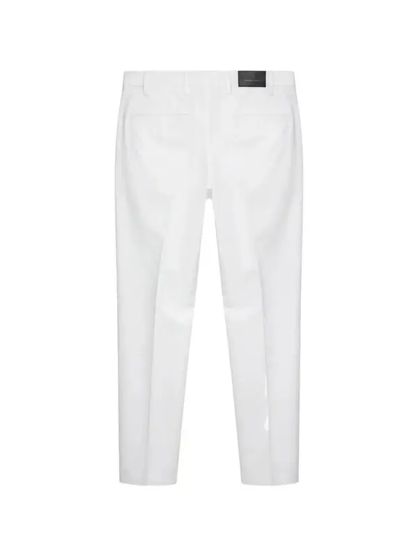 MICHAEL COAL Pressed-crease Turned-up-hem Trousers
