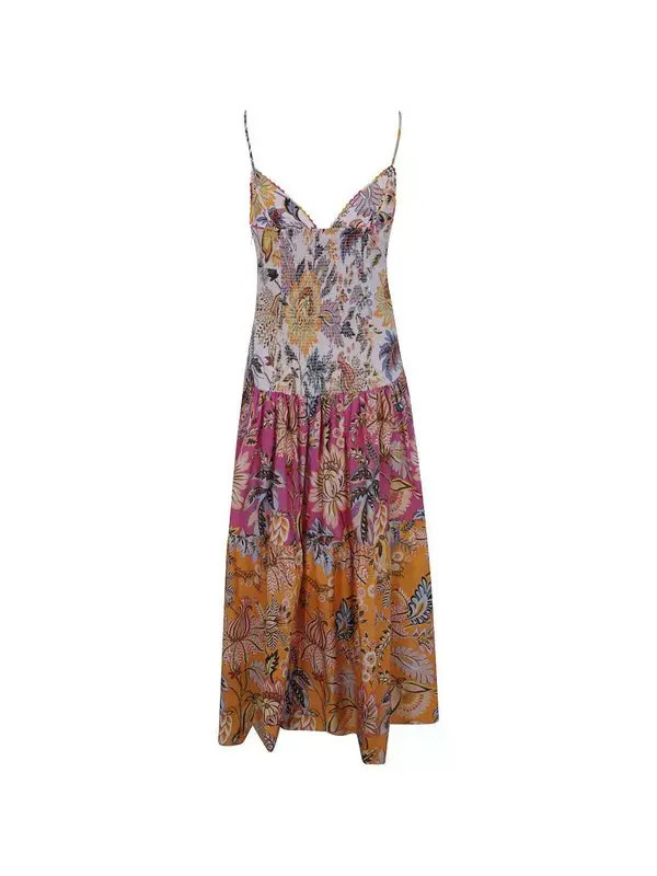 Farm Rio Floral Print Midi Dress