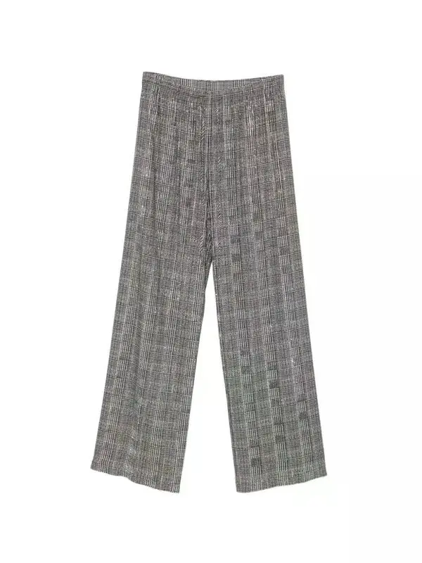 Ermanno Scervino Prince Of Wales Check Wide Leg Trousers - Grey