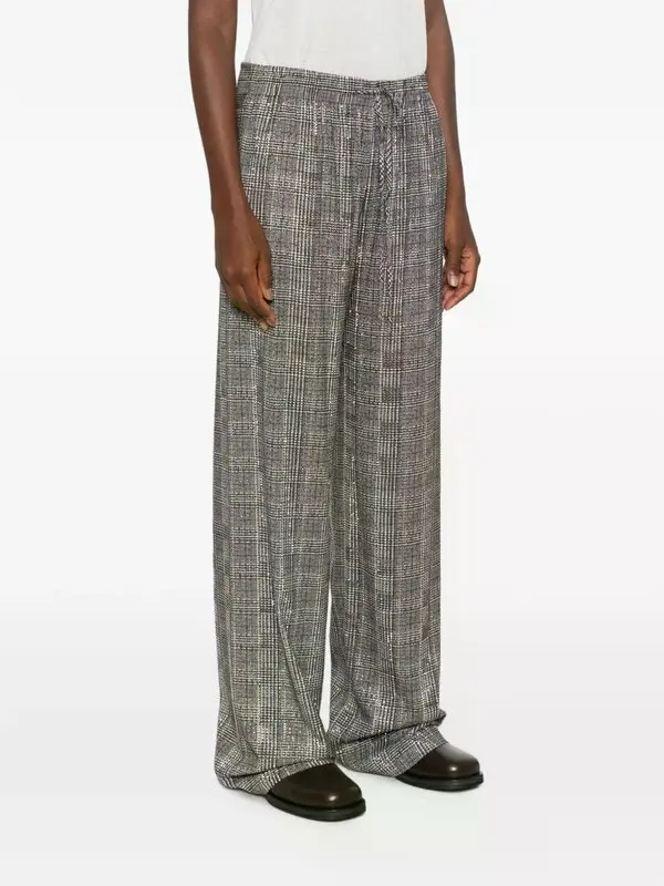 Ermanno Scervino Prince Of Wales Check Wide Leg Trousers