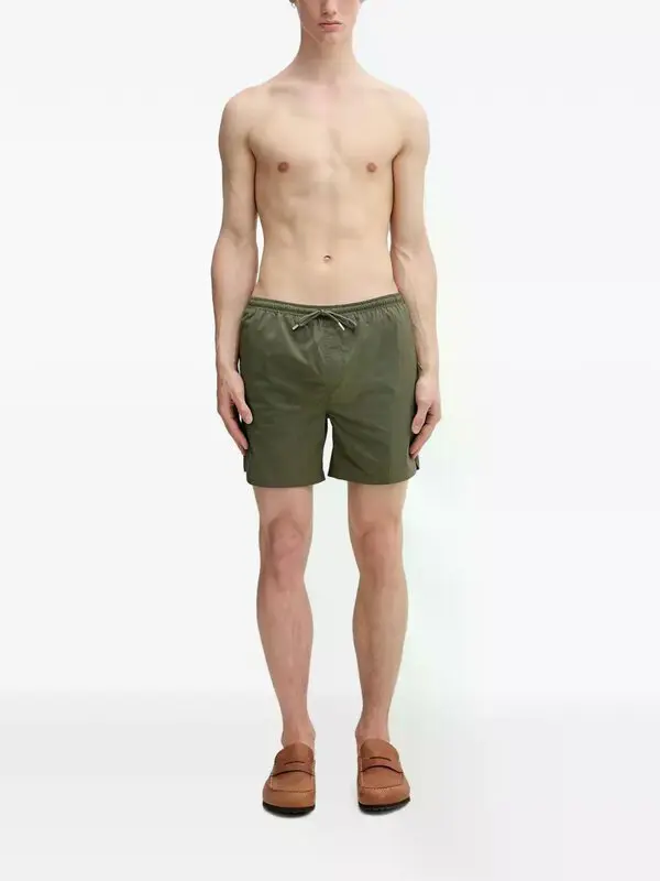 Filling Pieces Logo-embroidered Drawstring Swim Shorts - Green