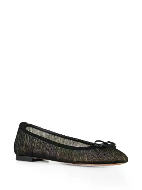 AQUAZZURA Voile Bow-detail Ballet Flats - Black