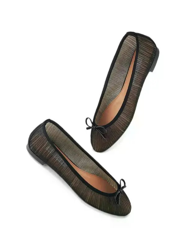 AQUAZZURA Voile Bow Detail Ballet Flats