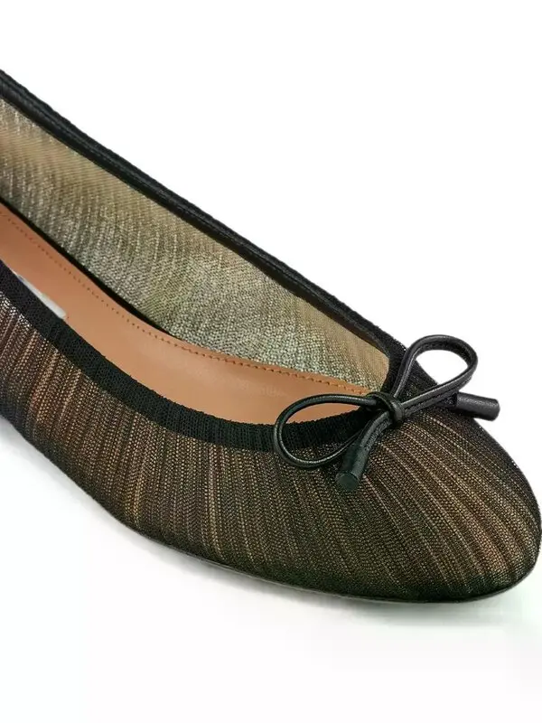 AQUAZZURA Voile Bow Detail Ballet Flats