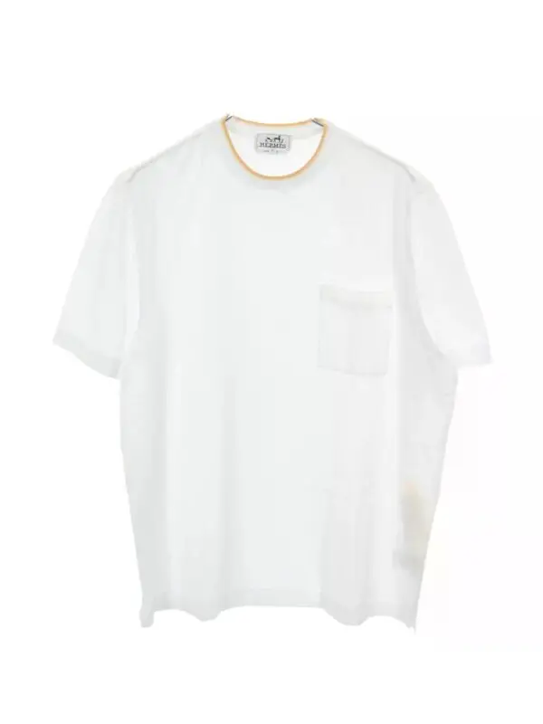Hermès Embroidery Pocket T-shirt - White