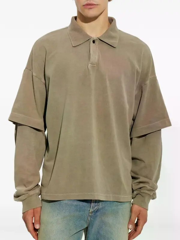 AGOLDE Layered-sleeve Polo Shirt