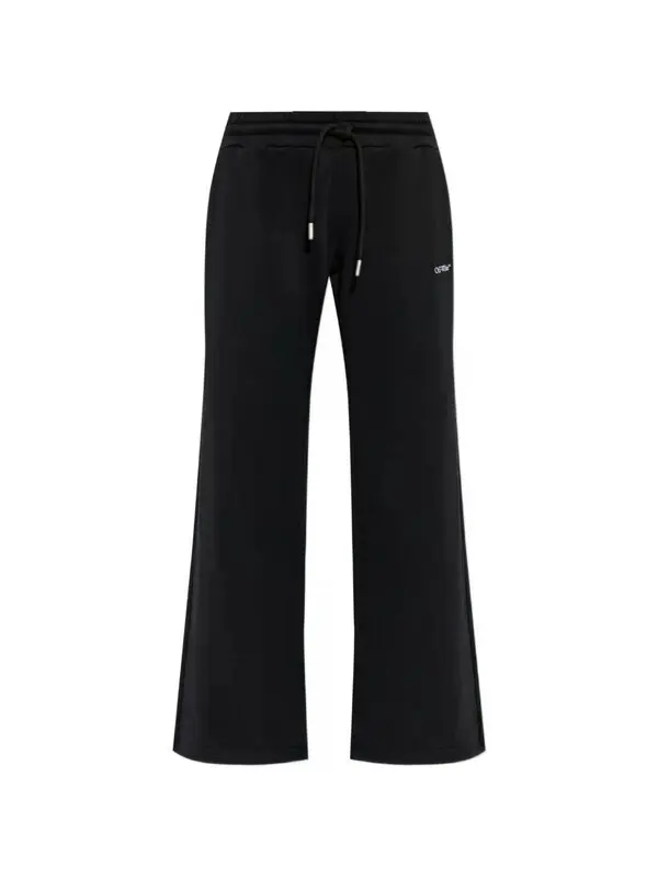 Off-White Logo Detail Drawstring Track Pants - Black