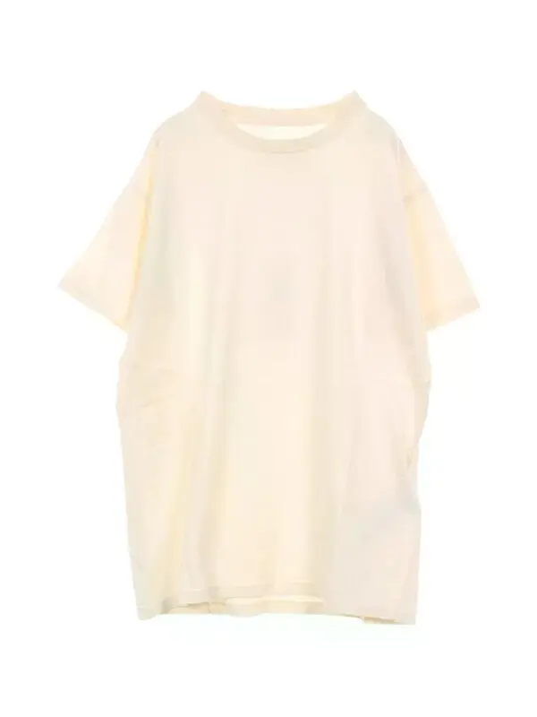 MAISON MARGIELA 2020s Logo Print Short Sleeve T-shirt - Neutrals