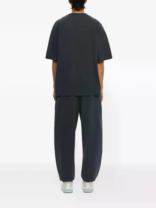 Off-White Logo Embroidered Crewneck T-shirt - Black