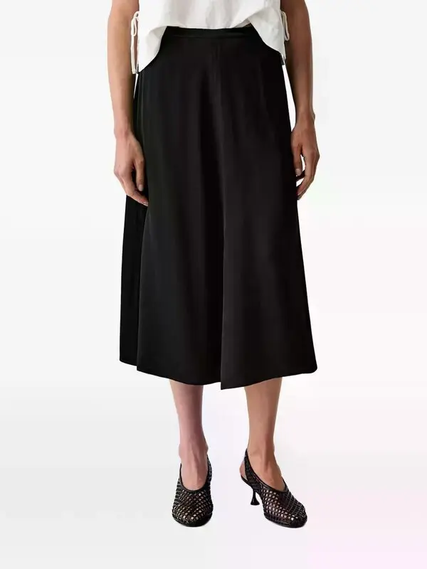 Marc O'polo High-waisted A-line Midi Skirt - Black