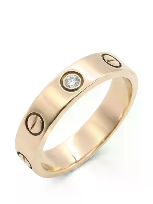 Cartier 18kt Rose Love Diamond Ring - Gold