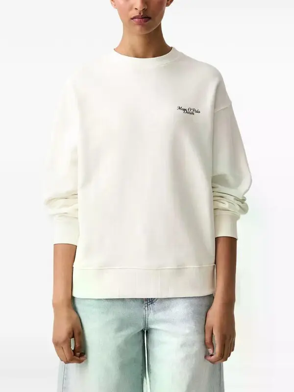 Marc O'polo Graphic-print Crew-neck Sweatshirt - White