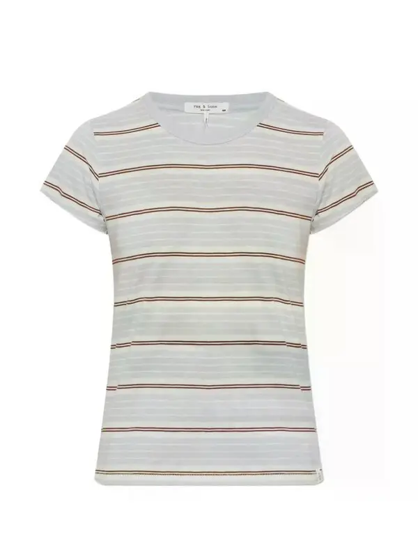 Rag & Bone Striped Cotton T-shirt - White