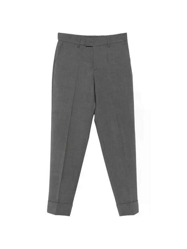 BERWICH Tailored Trousers With Turned-up Hem - Grey
