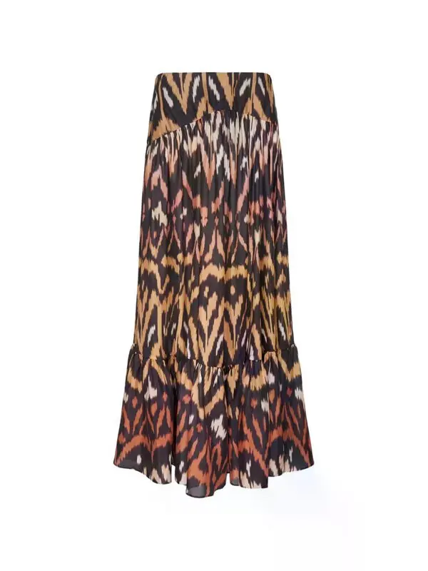 Zimmermann Aster Ikat Midi Skirt