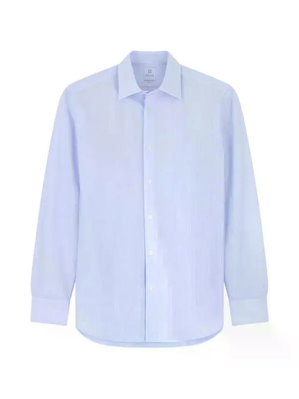 Boggi Milano Polo Shirt Striped Japanese Jersey Regular Fit - Blue
