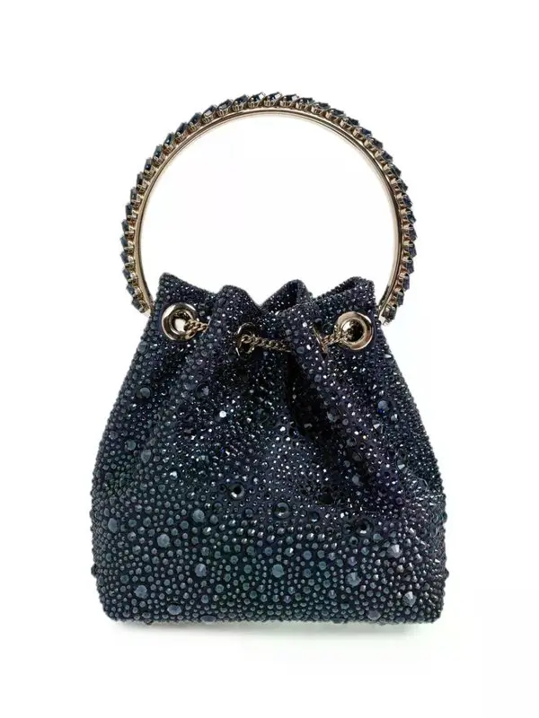 JIMMY CHOO Bon Bon Crystal-embellished Bucket Bag