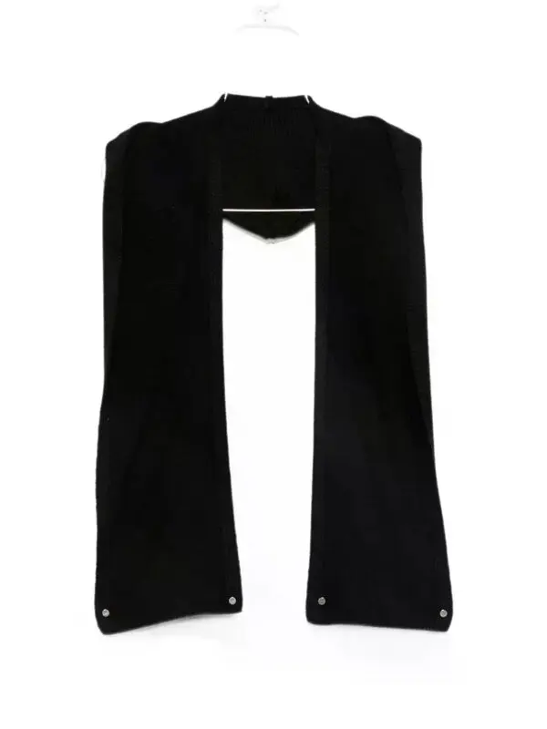 Patrizia Pepe Hooded Knit Scarf - Black