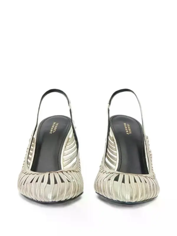 Isabel Marant Étoile Pysma Light Lamé Lambskin Slingback Pumps