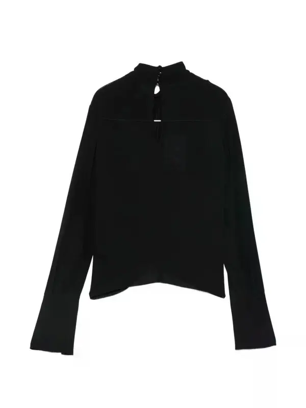 Patrizia Pepe Pleated High-neck Blouse