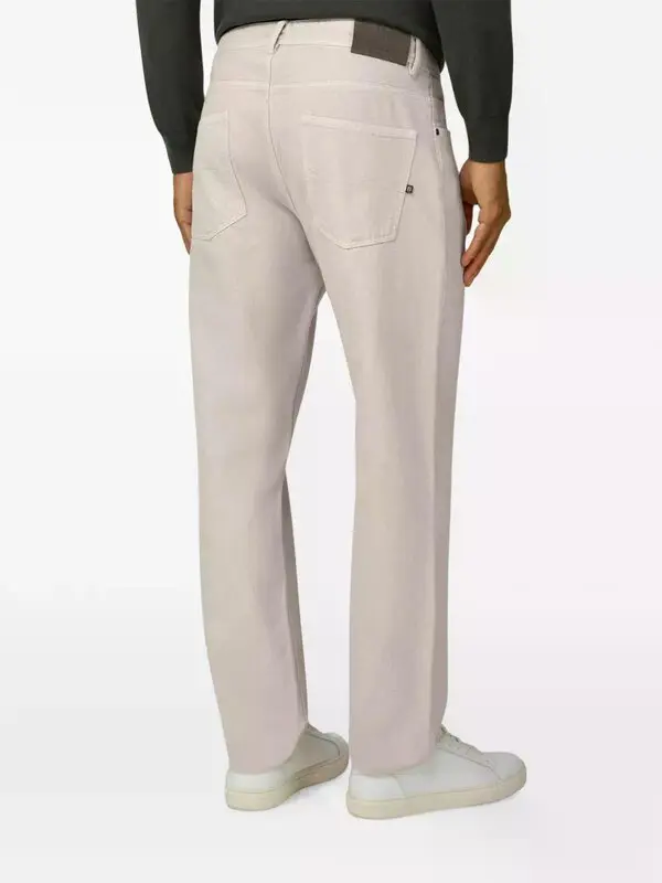 Boggi Milano Jeans In Stretch Denim - Neutrals
