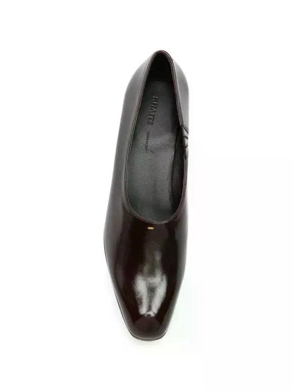 Khaite Leather Square-toe Loafers