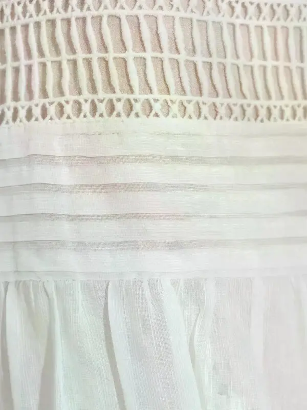MARANT ETOILE Paigee Crochet-knit Panelled Mini Dress - White