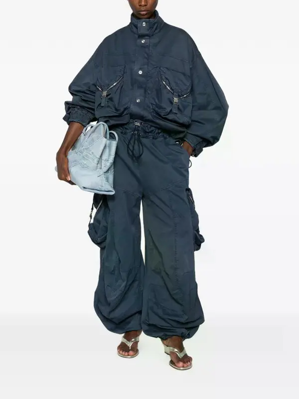 Attico Cargo-pocket Bomber Jacket - Blue