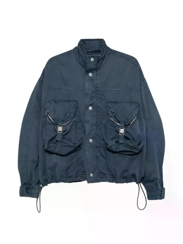 Attico High Neck Cargo Bomber Jacket