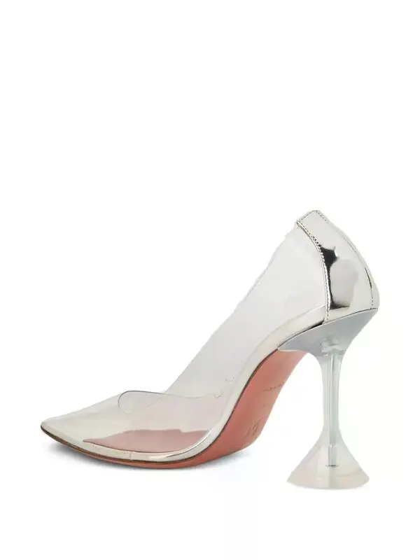 Amina Muaddi Transparent Pointed-toe Pumps