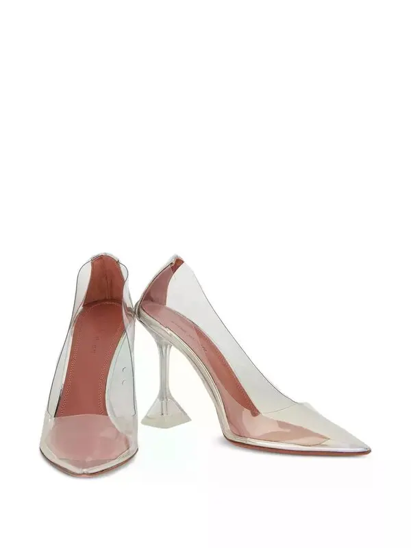 Amina Muaddi Transparent Pointed-toe Pumps