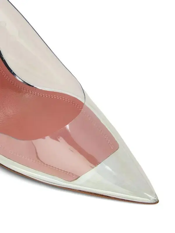 Amina Muaddi Transparent Pointed-toe Pumps