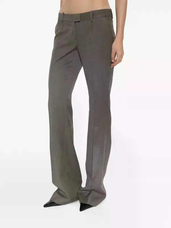 Attico Pressed-crease Flared Trousers - Grey