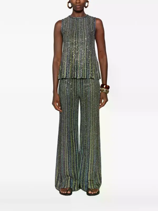 Missoni Sleveless Striped Tank Top - Green