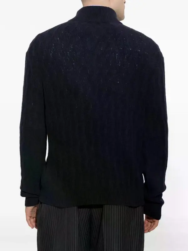 Etro Quarter-zip Cable Knit Sweater