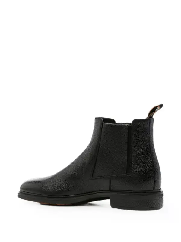 Santoni Easy Grained Leather Chelsea Boots