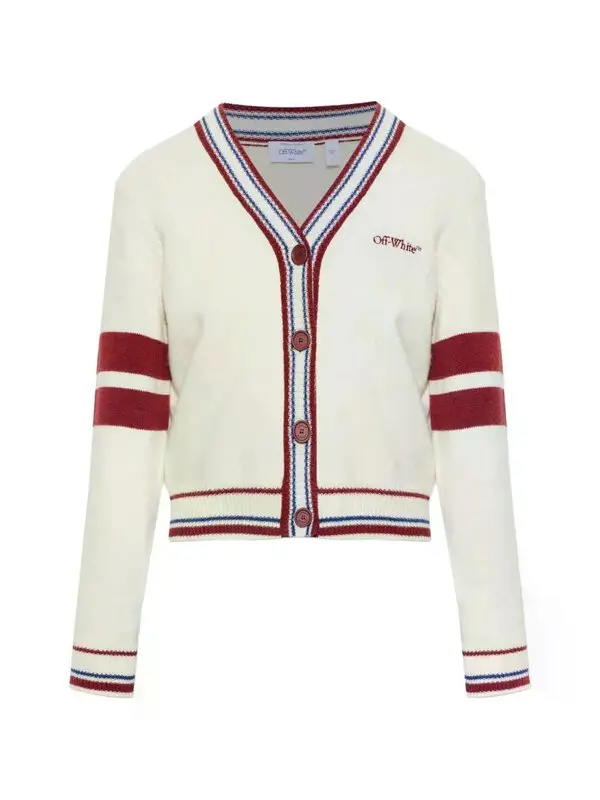 Off-White Logo-embroidered Cardigan