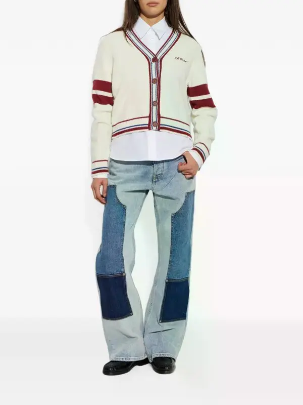 Off-White Logo-embroidered Cardigan