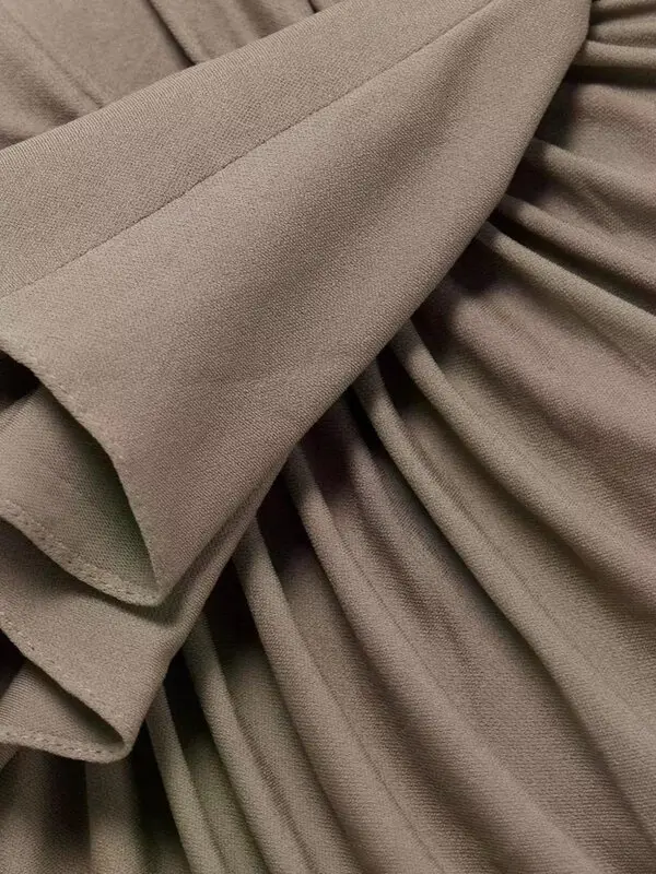 Alexandre Vauthier Asymmetric Ruffled Maxi Dress - Brown