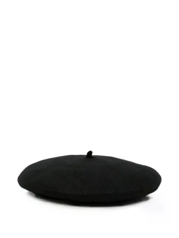 Emporio Armani Logo-embossed Beret - Black