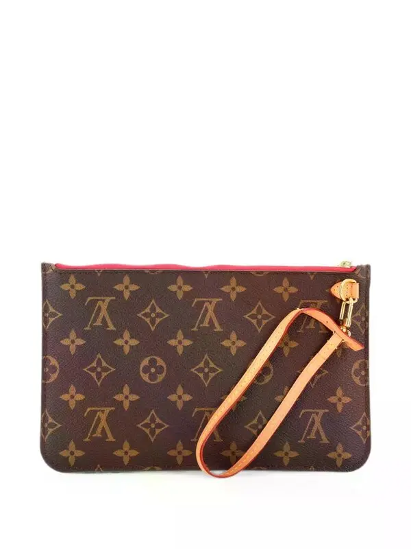LOUIS VUITTON Monogram Canvas Large Pouch - Brown