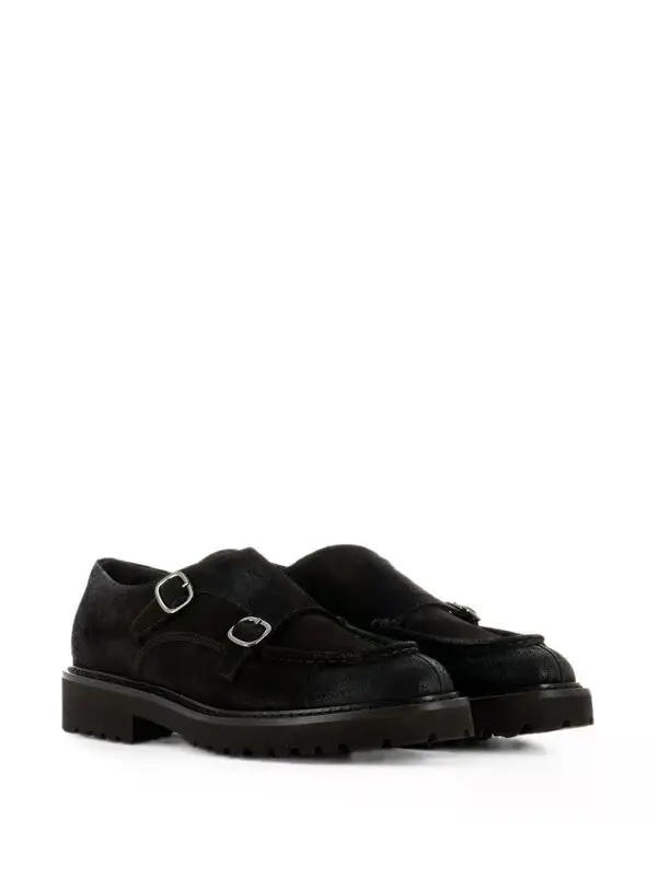 DOUCAL'S Double-buckle Apron-toe Monk Shoes