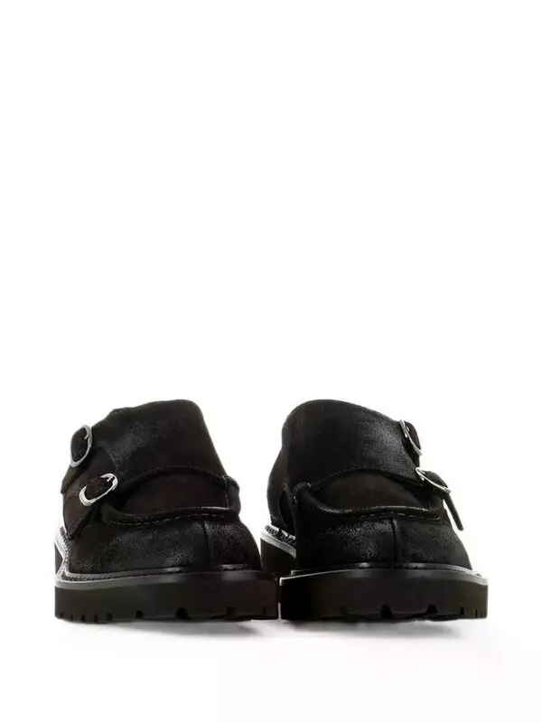 DOUCAL'S Double-buckle Apron-toe Monk Shoes