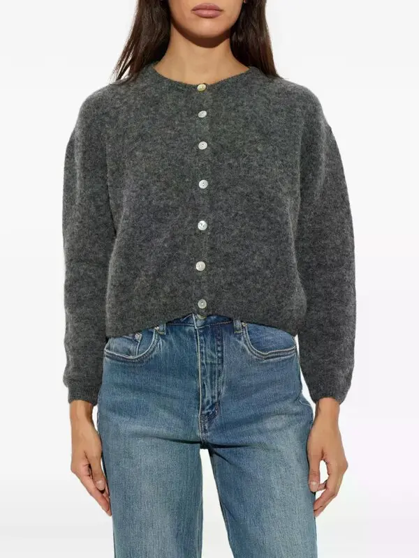 American Vintage Round Neck Button-fastening Cardigan