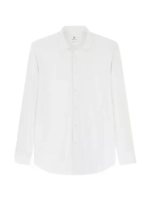 Boggi Milano Shirt In Stretch Nylon B Tech Slim Fit - White